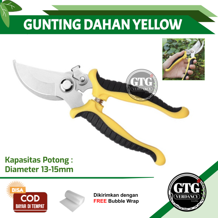Jual Gunting Pruning Kuning Hitam - Tanaman, Stek, Ranting, Bonsai ...