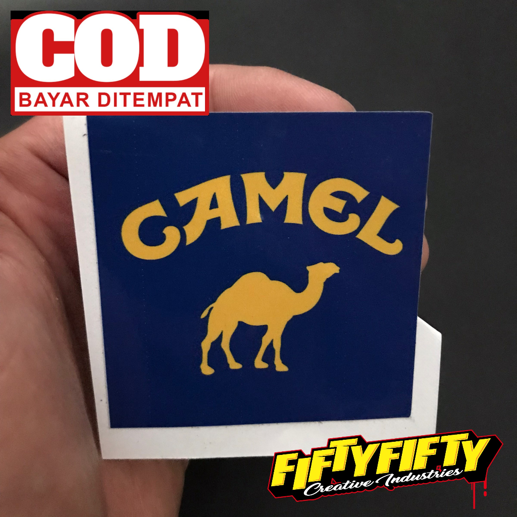 Jual Stiker Print Cut CAMEL Stiker Printing Laminasi Glossy Stiker ...