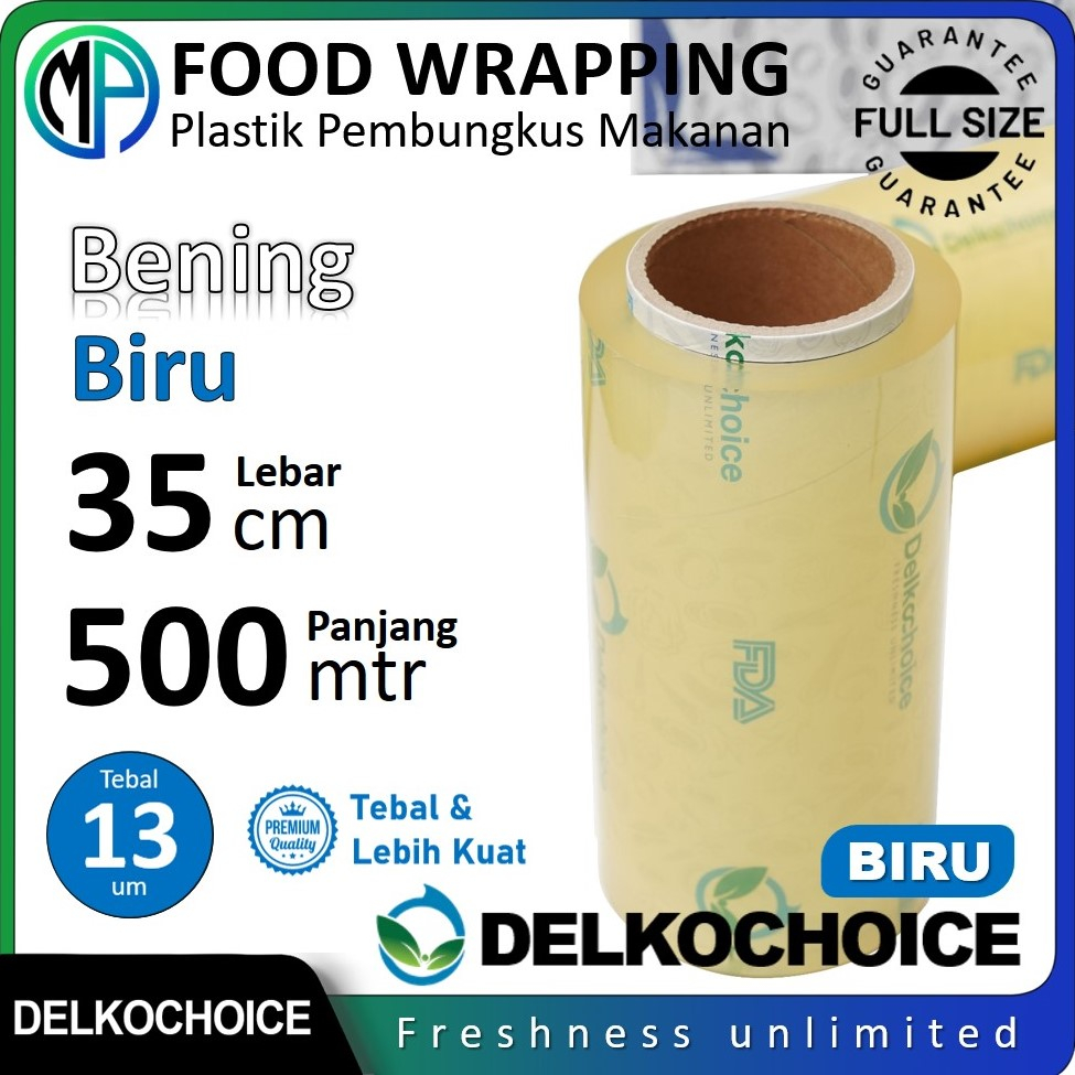Jual Plastik Food Wrapping Makanan 35cm x 500 meter FOOD GRADE BIRU ...
