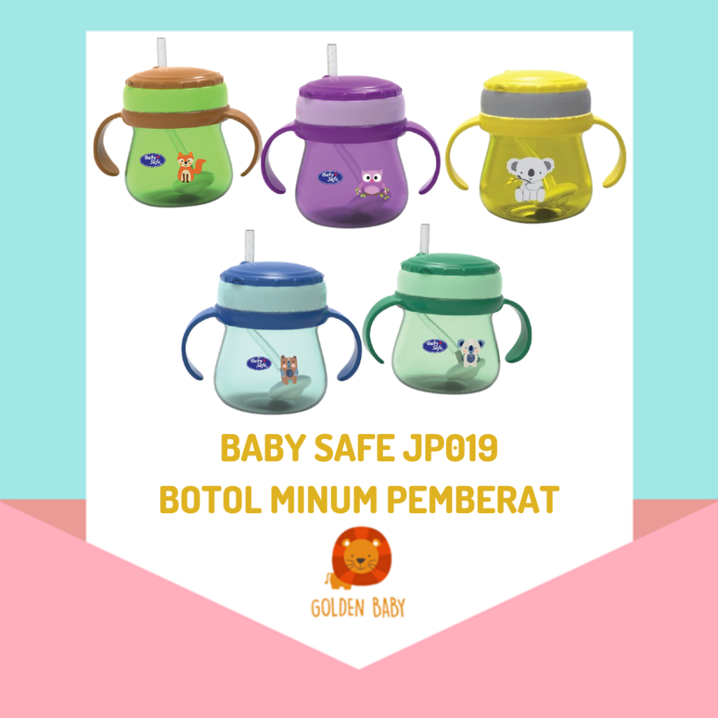 Jual Baby Safe JP019 Botol Minum Pemberat Training Cup Weighted Straw | Shopee Indonesia