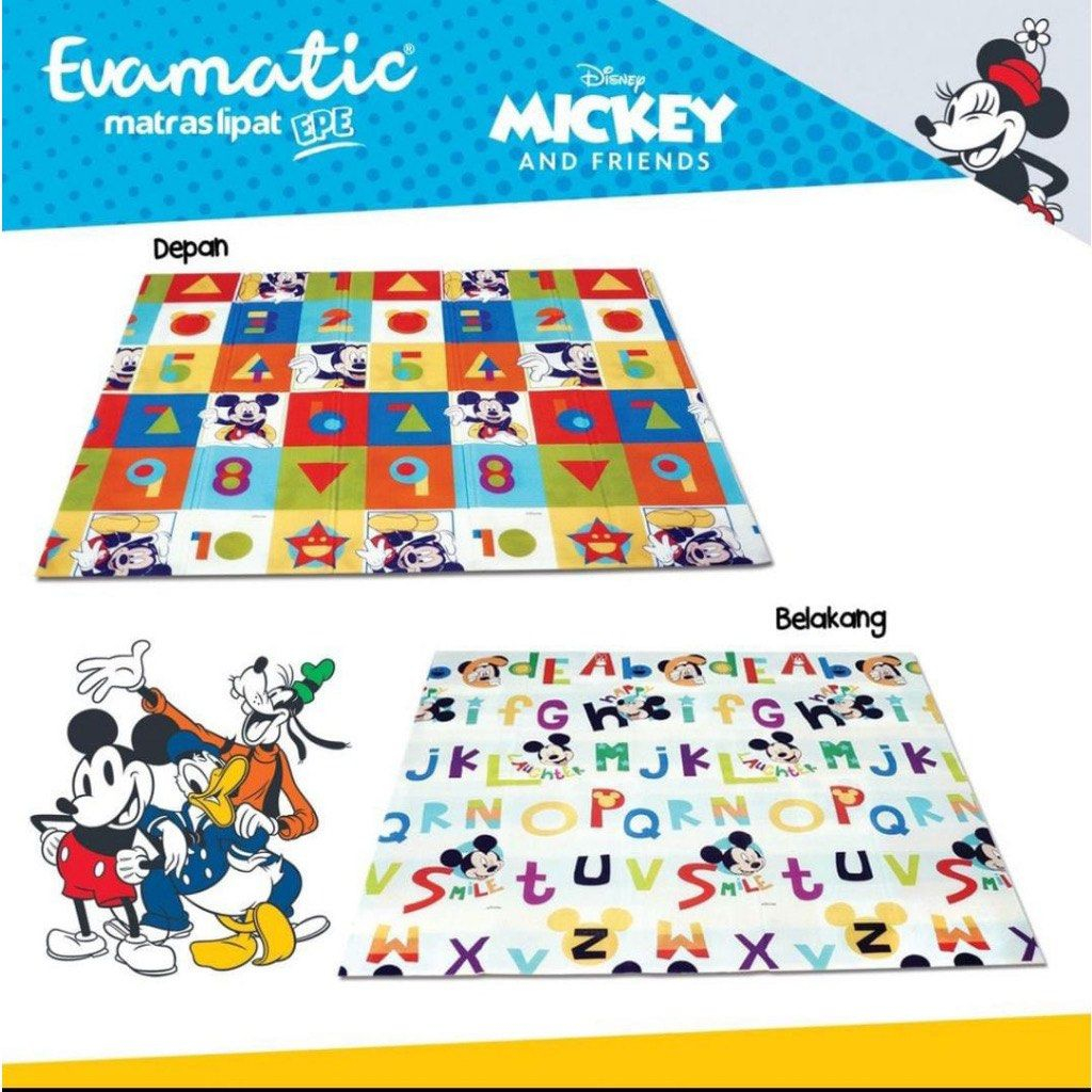Jual Playmat Evamatic Disney Mickey Mouse | Matras Lipat Mickey | Alas ...
