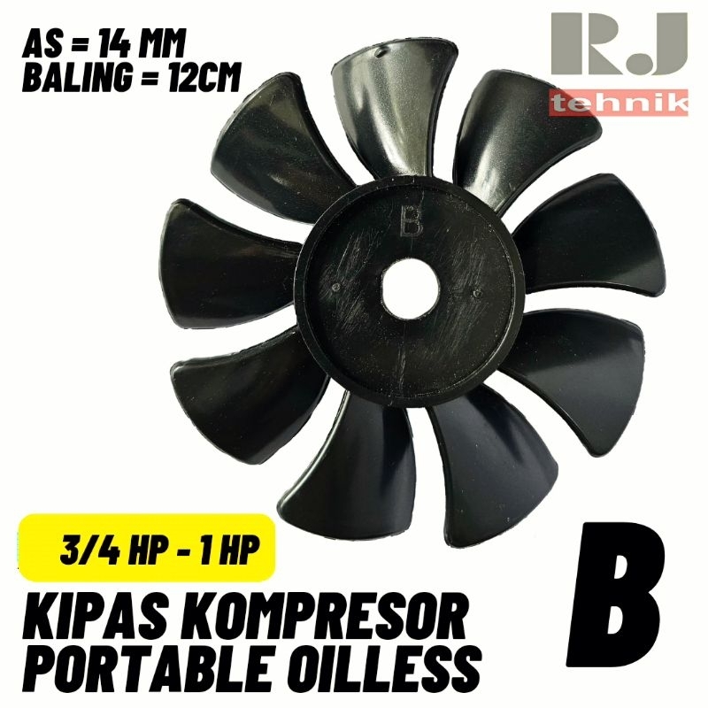 Jual Kipas Kompresor Oilless Portable 3/4 HP 075HP - 1 HP Fan ...