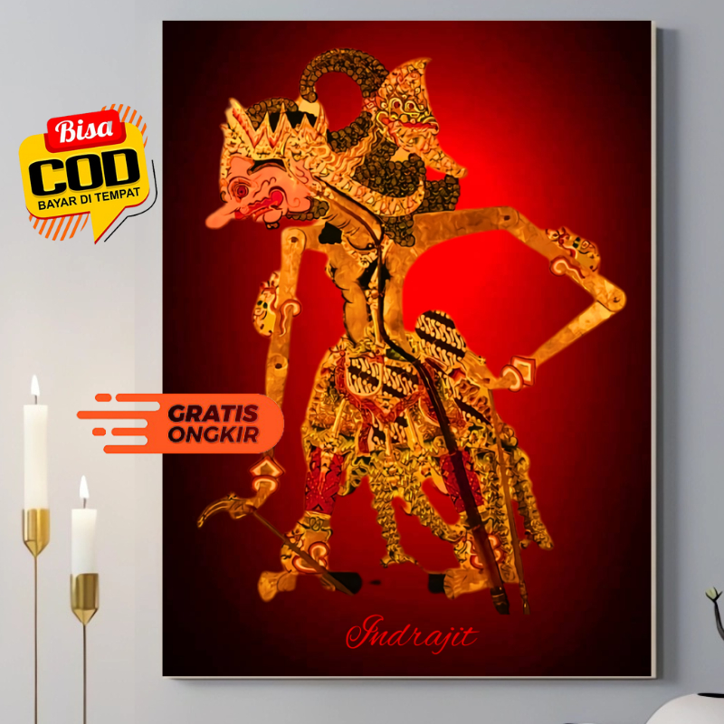 Jual Poster Wayang Kulit Indrajit Untuk Hiasan Dinding Atau Pajangan ...