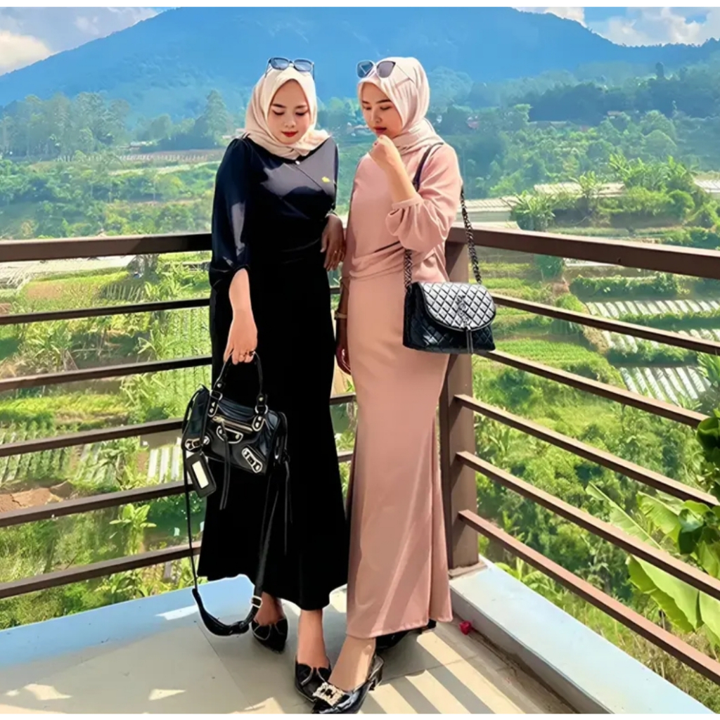 Jual Inara Dress Mermaid Knit Viral Terbaru 2023 Dress Wanita Muslimah ...