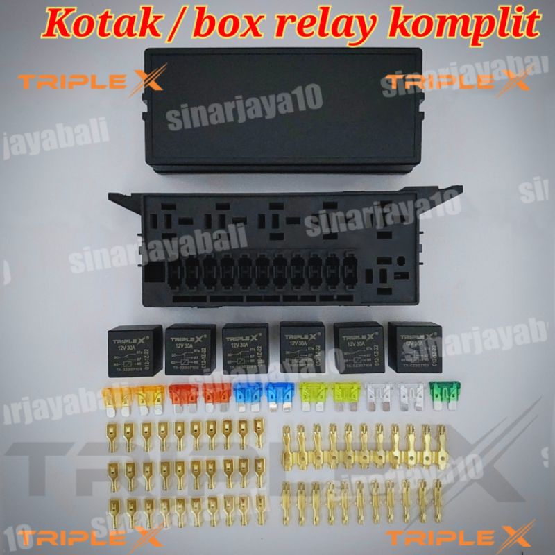 Jual kotak relay set tempat rellay komplit fuse sekring box relai rally ...