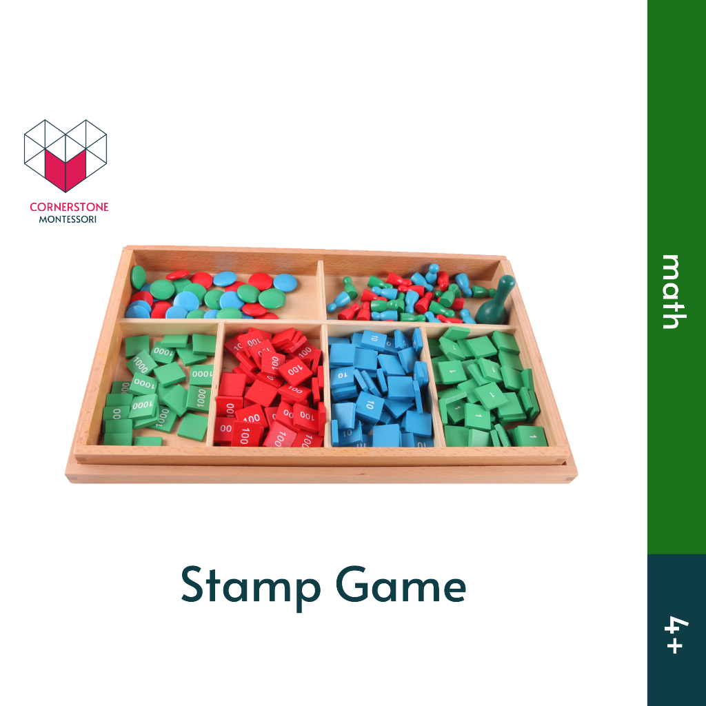 Jual Cornerstone Montessori Stamp Game - Montessori Math Decimal System ...