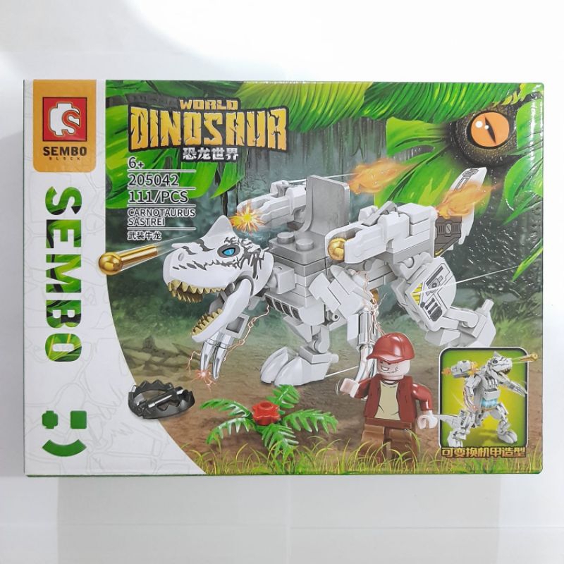 Jual BRICKS DINOSAURUS TREX VELOCIRAPTOR CARNOTAURUS ALLOSAURUS MAINAN ...