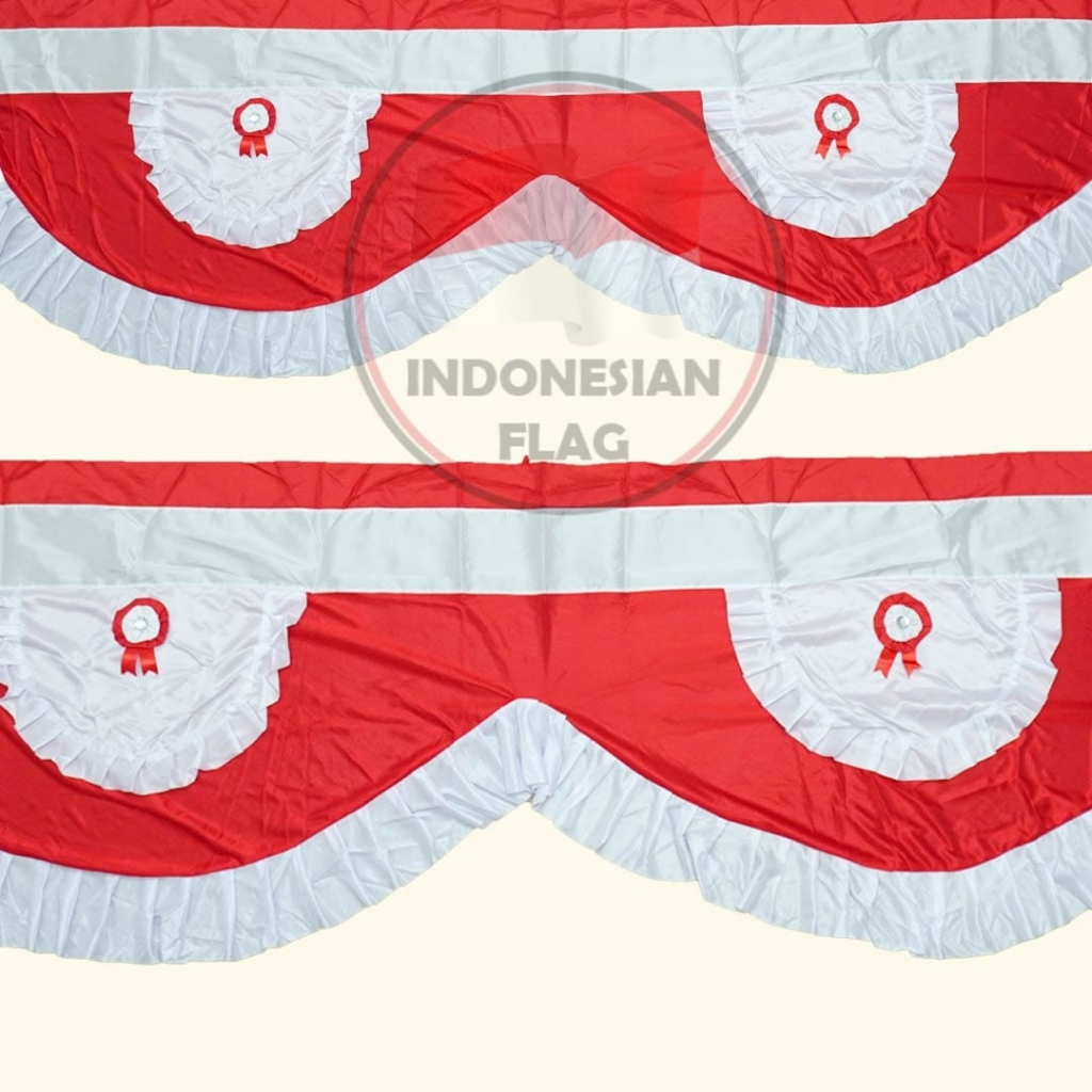 Jual Bendera Merah Putih Backdrop Rumbai Pita 10 meter | Shopee Indonesia