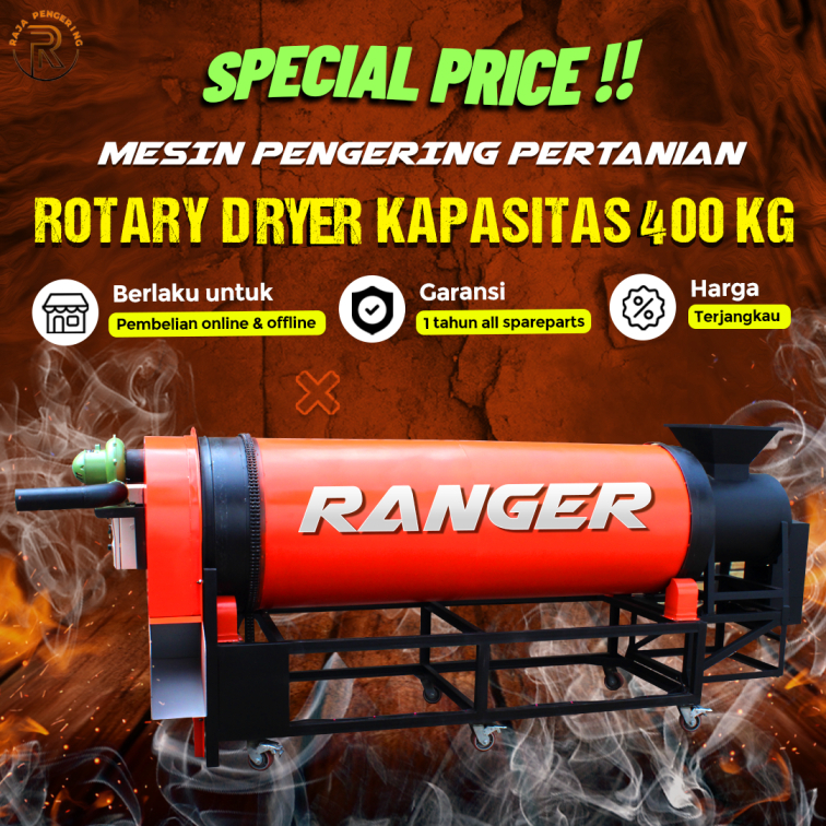 Jual Pengering Pelet Daun Tembakau Kopi Kacang - Rotary Dryer 400kg ...