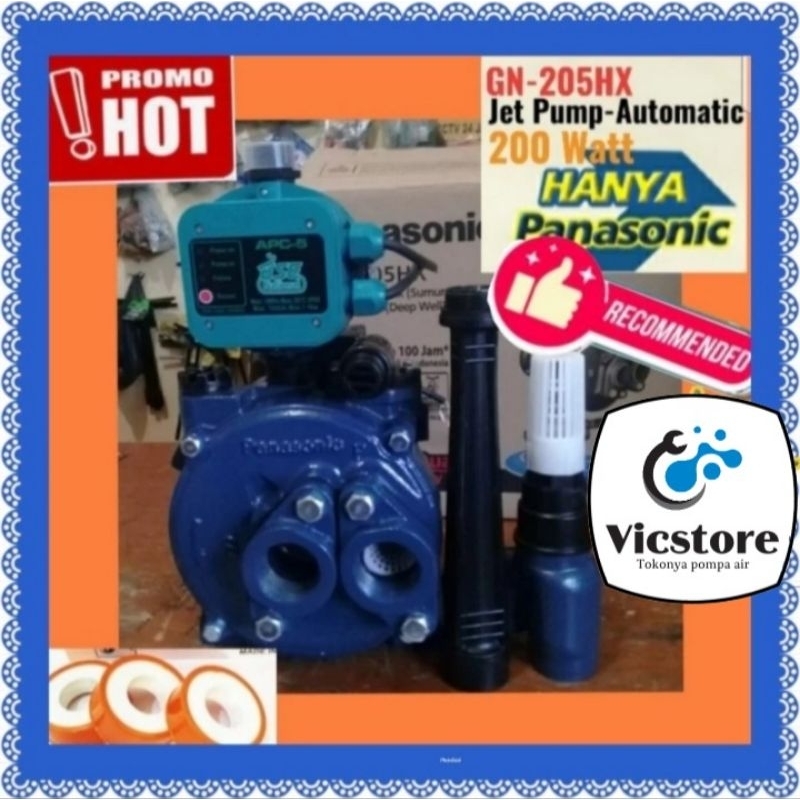 Jual Mesin pompa air jet pump PANASONIC gn 205 hx low watt 200watt auto ...