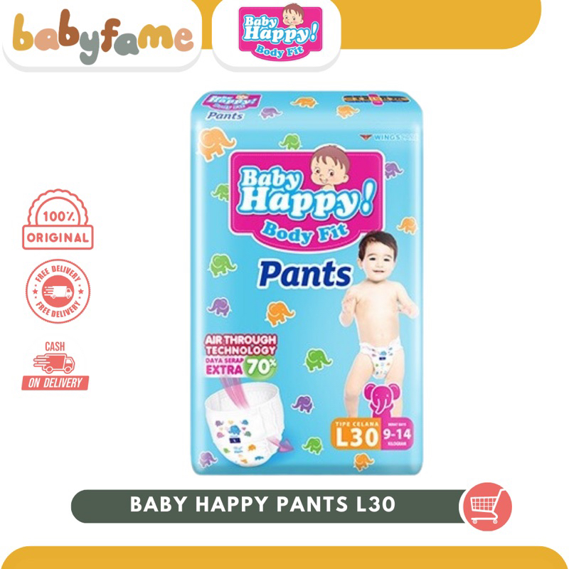 Jual BABY HAPPY PANTS | L28 | DIAPERS | Shopee Indonesia