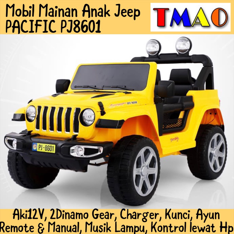 Jual Mobil Aki Mainan Anak Jeep Rubicon PACIFIC PJ8601 PJ-8601 ...