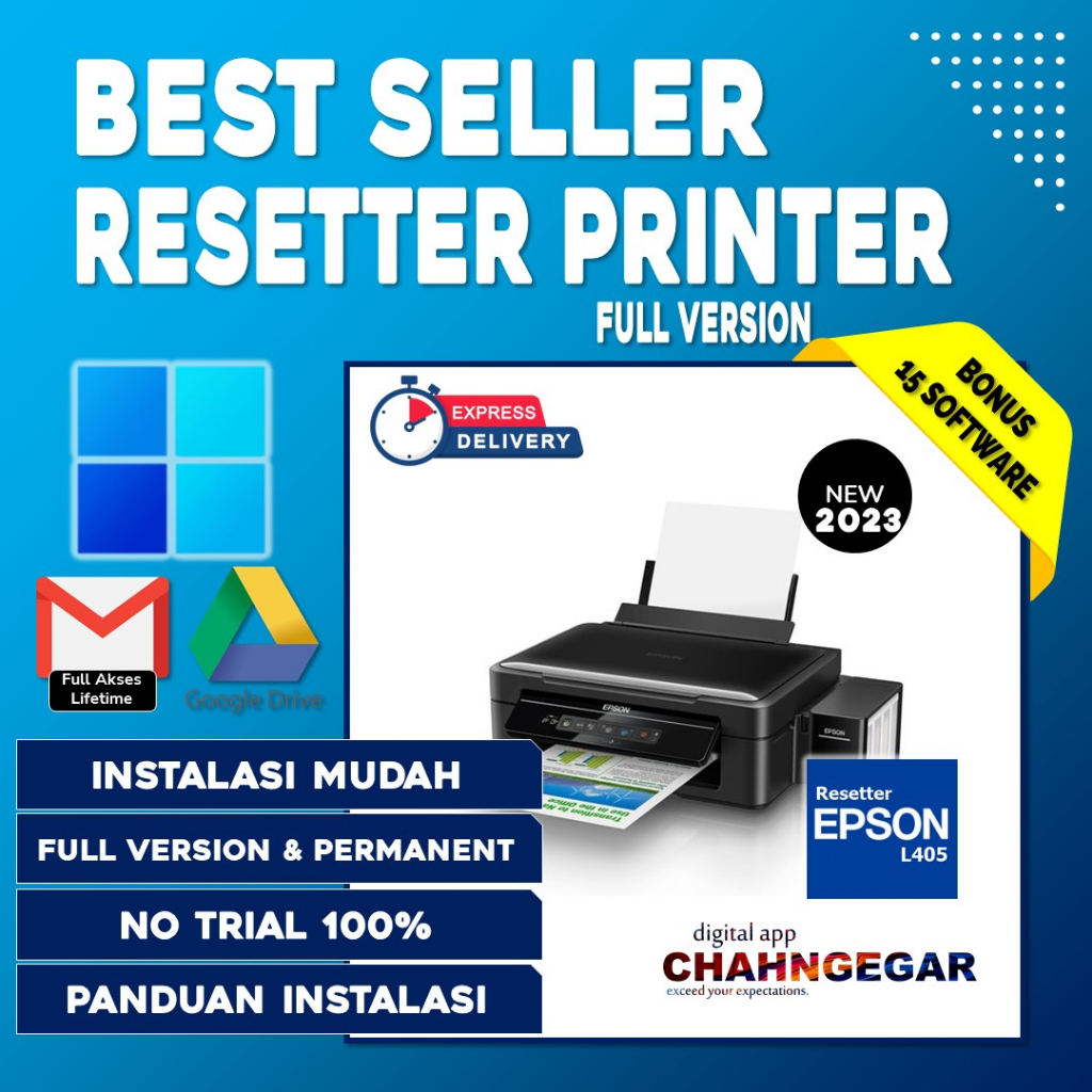 Jual Resetter Printer Epson L405 Software Adjustment Reset Printer 3606