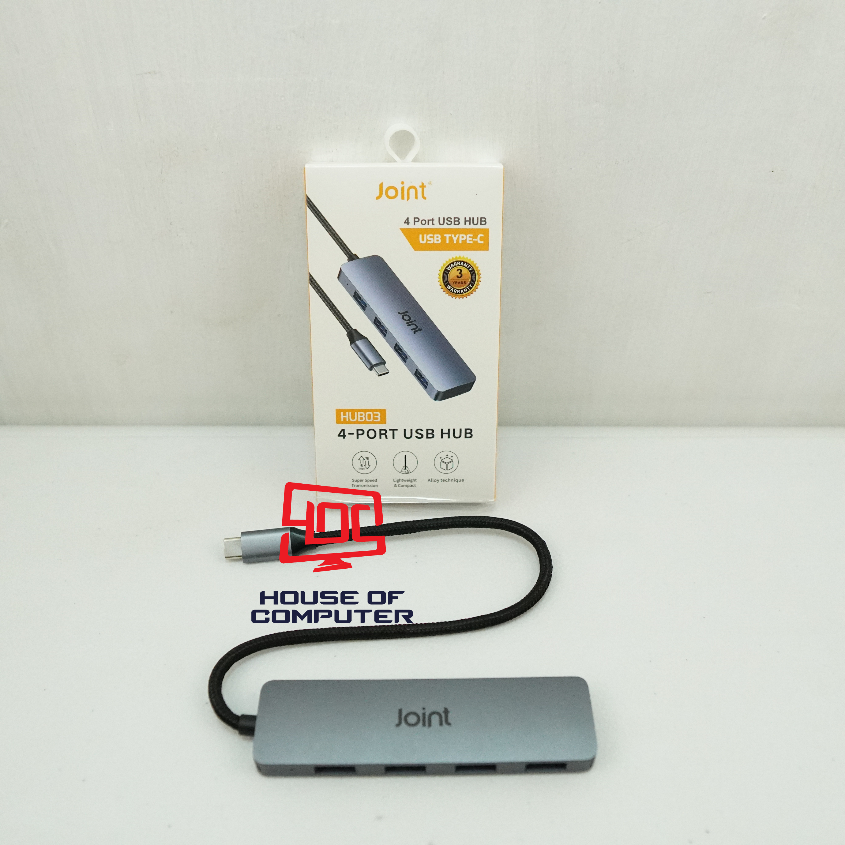 Jual USB HUB TIPE C 4 PORT USB 3.0 JOINT HUB03 TYPE C METAL SILVER ...