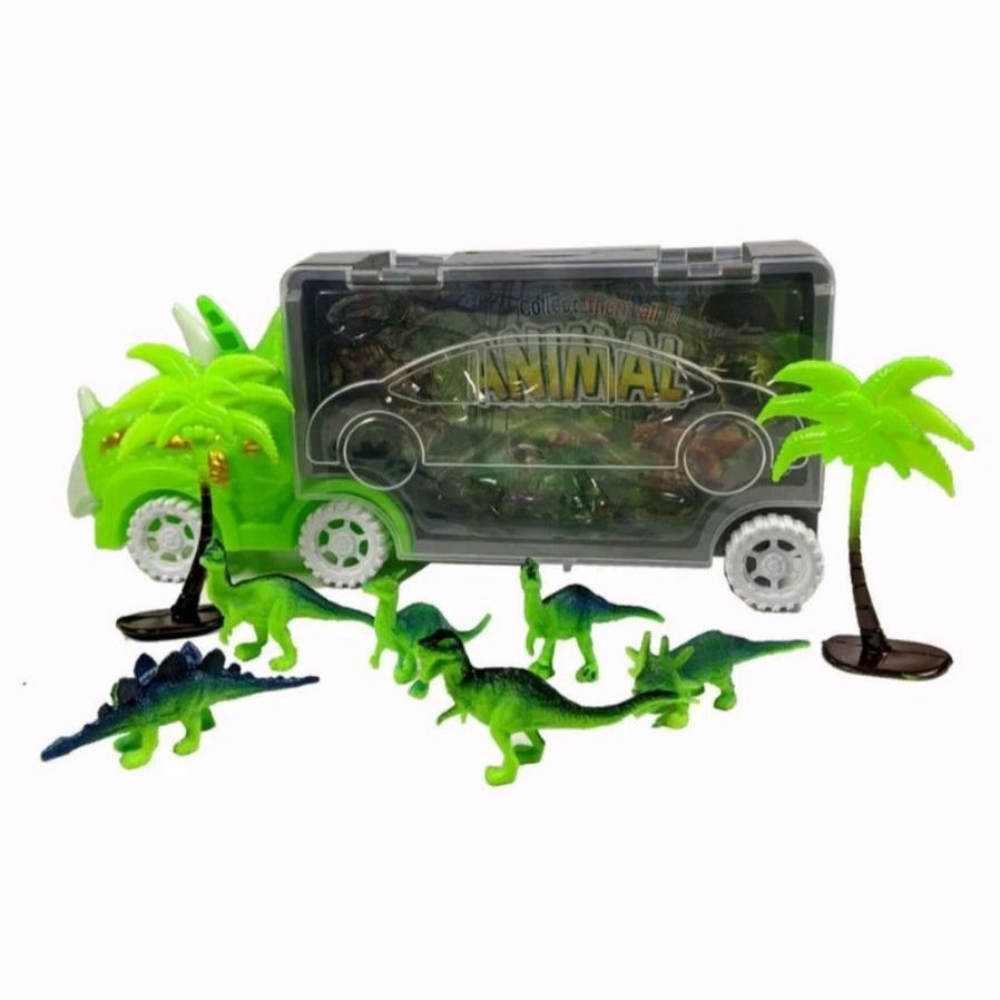 Jual Mainan Mobil Truck Isi 6 Pcs Hewan Figure Dinosaurus Karet ...