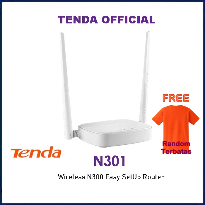 Jual TENDA N301 Router Wireless N300 Easy Setup Router 300Mbps | Shopee ...