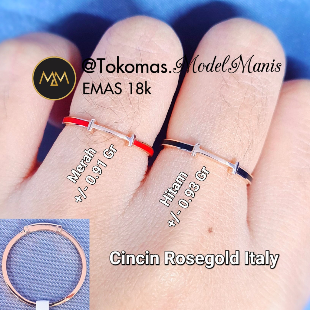 Jual Cincin Italy Herme* emas rosegold 750 kadar 18K | Shopee Indonesia