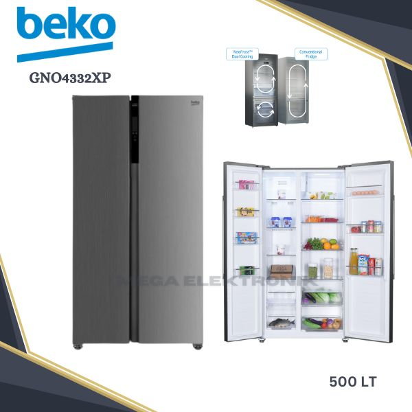 Jual BEKO GNO4332XP Kulkas Lemari Es Inverter Side By Side Kapasitas ...