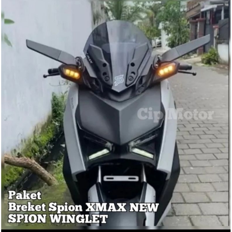 Jual paket breket spion NEW XMAX dan spion winglet Yamaha NEW XMAX 2023 ...