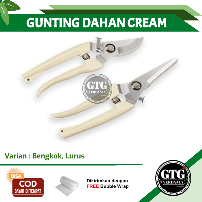 Jual Gunting Dahan - Gunting Ranting Tanaman Cream - Bengkok/ Lurus ...