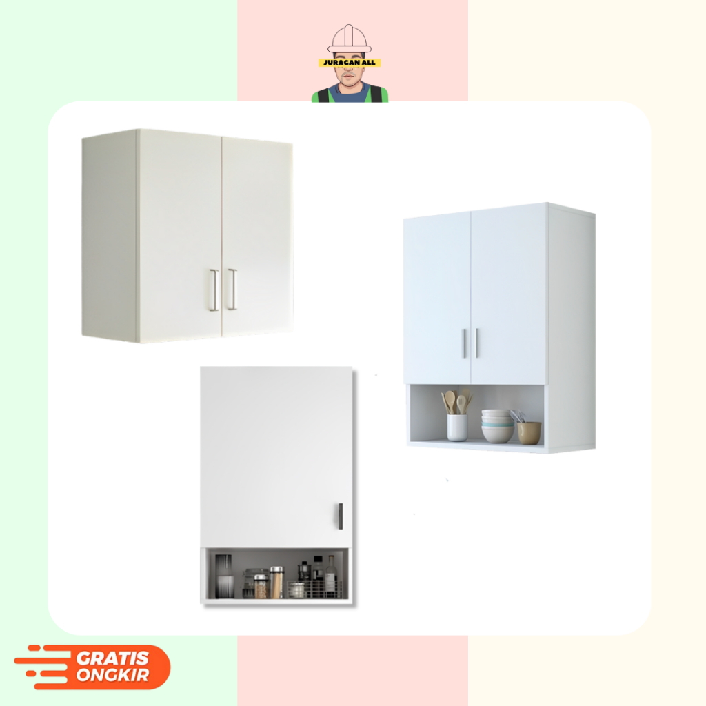 Jual LEMARI DINDING DAPUR/RAK DAPUR PUTIH/LEMARI KABINET DAPUR SET ...