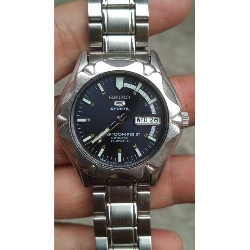 Jual jam tangan seiko 5 sport cal 7s36 0Om0 made in japan second bekas ...