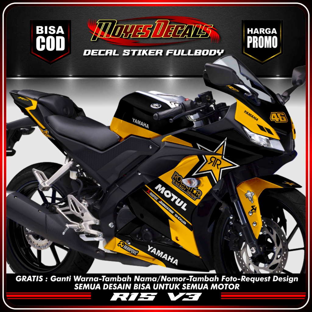Jual Decal Stiker Fullbody R15 V3 - Decal Motor Yamaha R15 V3 Design ...