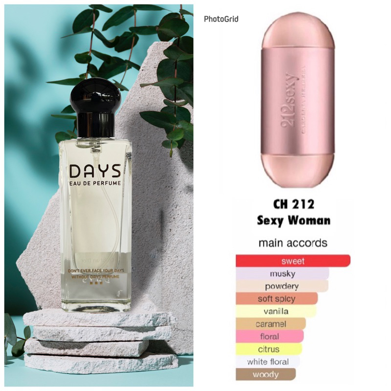 Jual Carolina Herrera 212 Sexy Woman / Days Parfum Inspired / Days ...