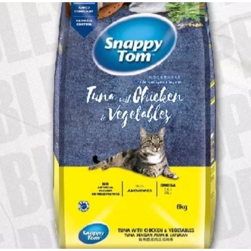 Jual Snappy Tom Dryfood Tuna with Chiken & Vegetable 8 kg | Shopee ...