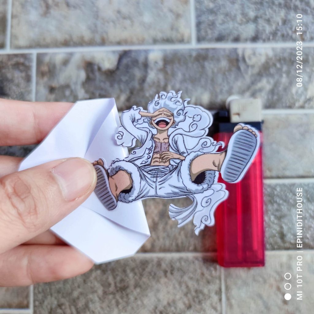 Jual Stiker Luffy Gear 5 Son God Niku Smile Laugh One Piece Helm Motor ...