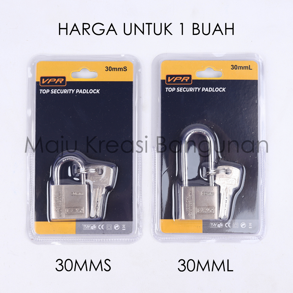Jual Gembok Per VPR Kunci Komputer 30mm Panjang Pendek Pagar Rumah Ruko ...