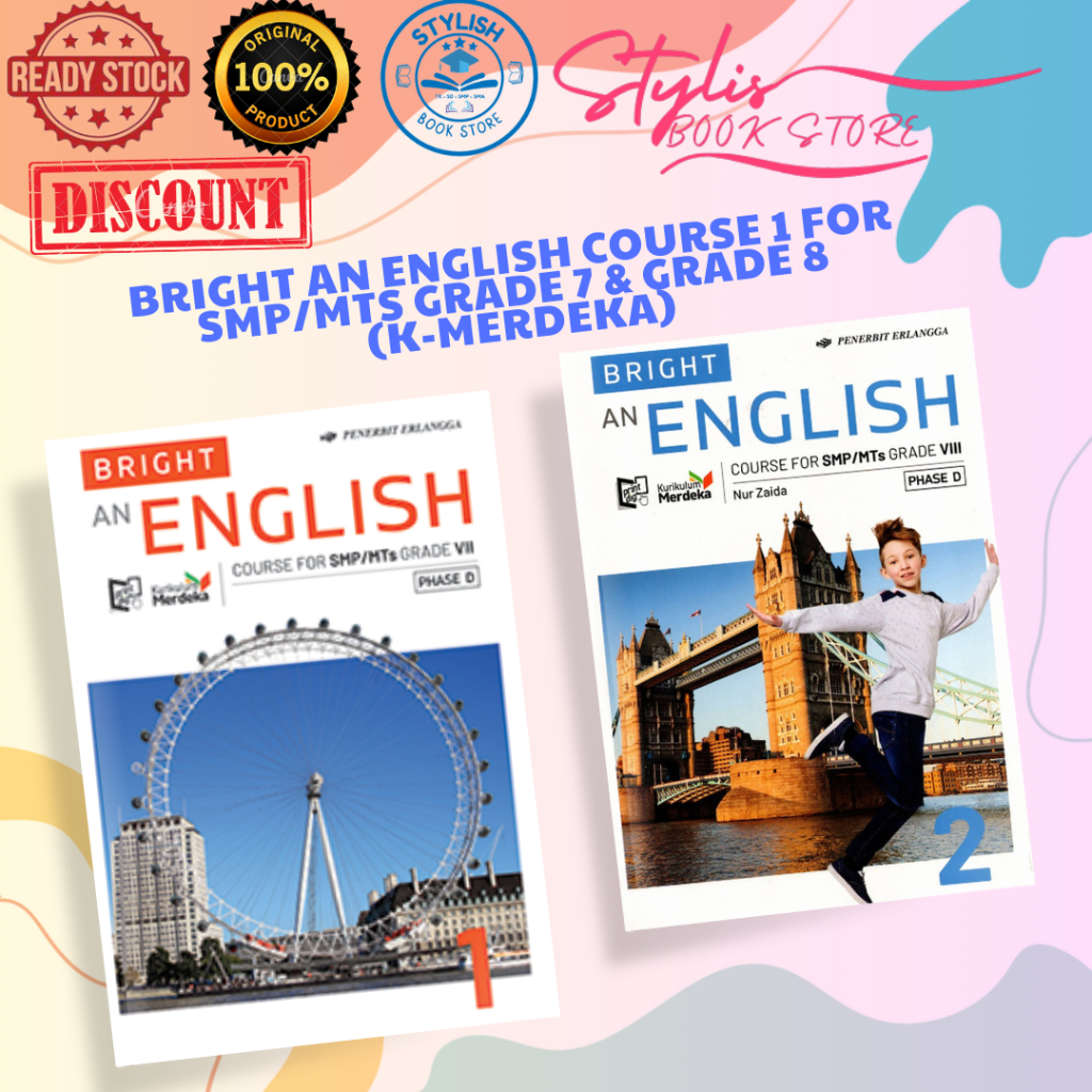 Jual BRIGHT AN ENGLISH COURSE 1 for SMP/MTs Grade VII & Grade VIII Grade IX (KURIKULUM MERDEKA ...