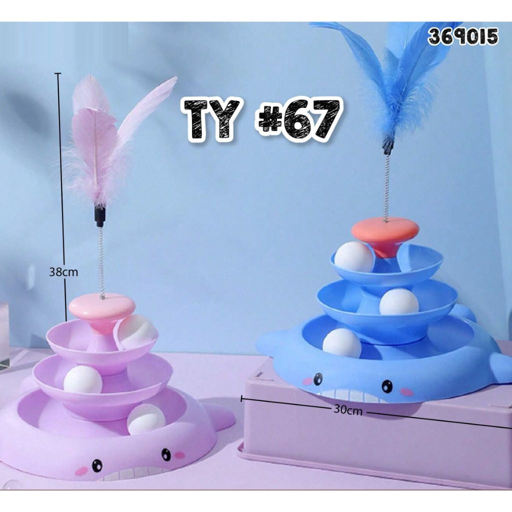 Jual TY#67 MAINAN KUCING INTERAKTIF TINGKAT MENARA 3BOLA 1 PER BULU ...