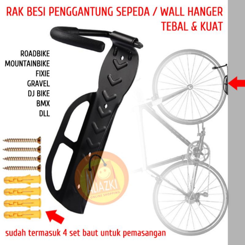 Jual Rak Gantungan Sepeda Tempel Dinding - Besi Bracket Penggantung ...