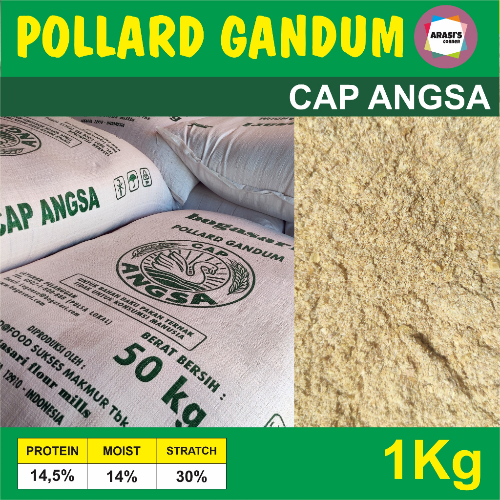 Jual Pollard Gandum Polar Cap Angsa Pakan Ternak 1 Kg | Shopee Indonesia
