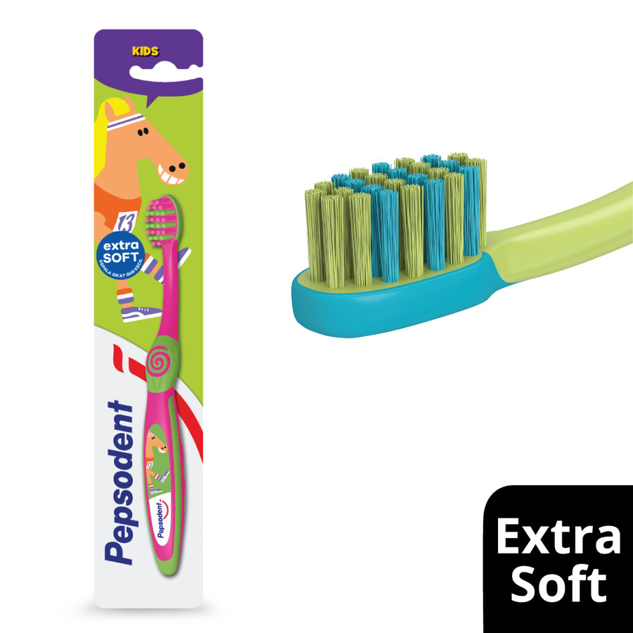 Jual Pepsodent Kids Toothbrush Sikat Gigi Anak Extra Soft isi1 | Shopee ...