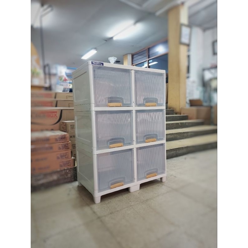 Jual [ KHUSUS INSTANT ] - Locker Box 3 Susun Plastik Pintu Transparan ...