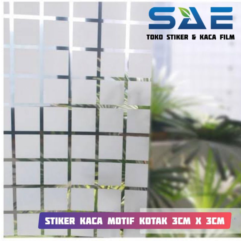 Jual Stiker Kaca Motif Kotak 3cm x 3cm Garis Transparan | Shopee Indonesia