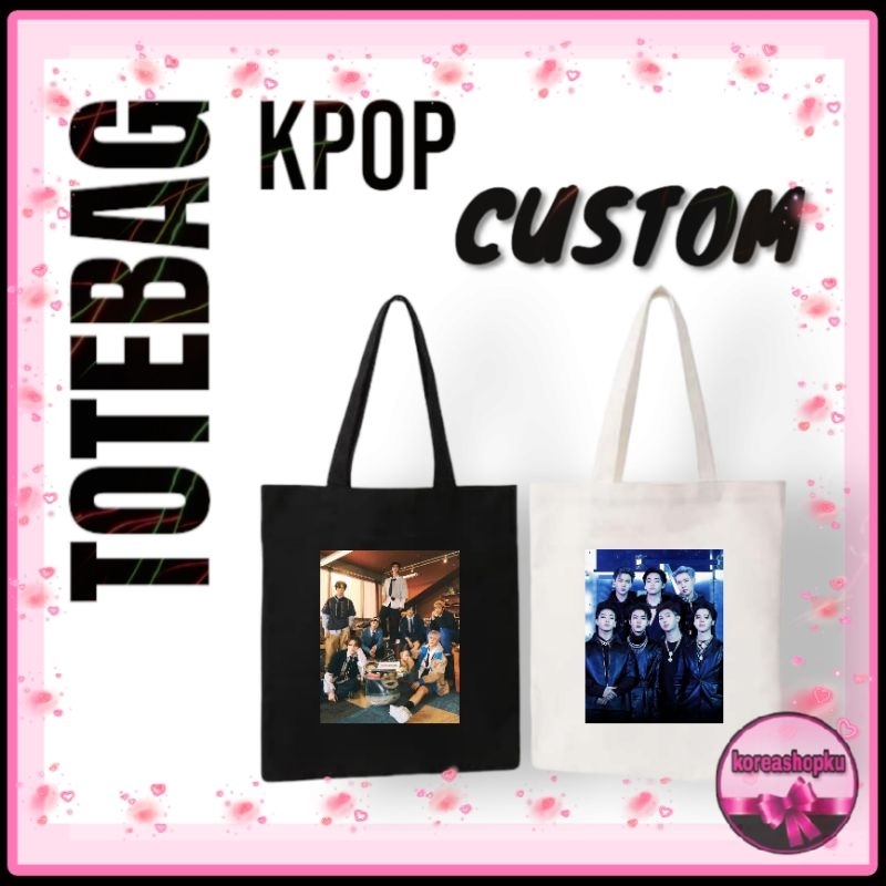 Jual TOTEBAG KPOP CUSTOM BTS EXO NCT BLACKPINK TREASURE ENHYPEN TWICE ...