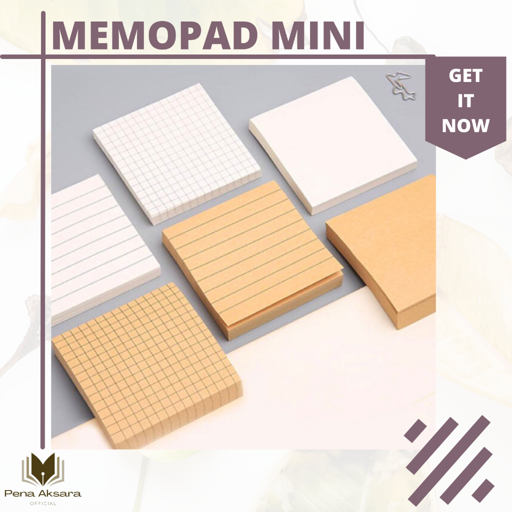 Jual Memopad Mini Vintage Polos Garis Titik Kotak Isi 75 Lembar | Shopee Indonesia
