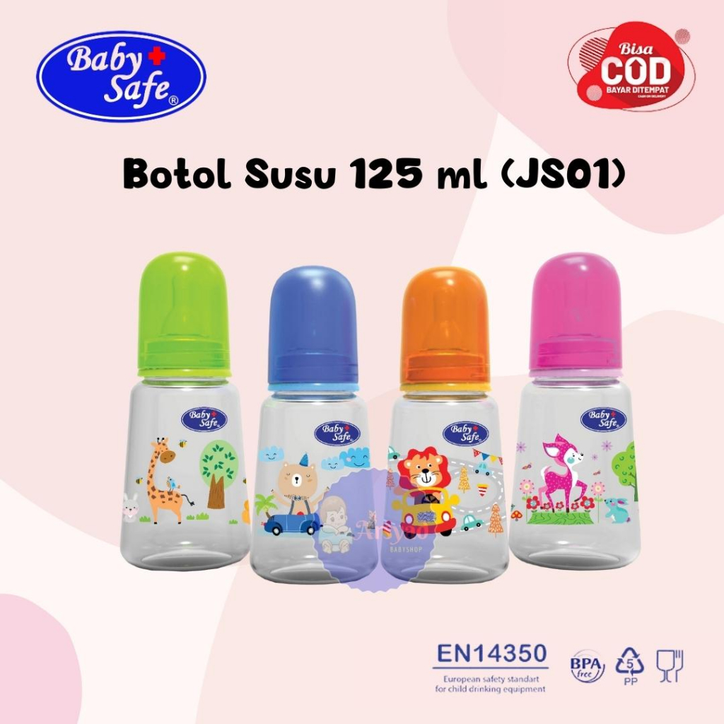 Jual Baby Safe - Botol Susu Bayi Motif Binatang Dengan Dot Reguler ...