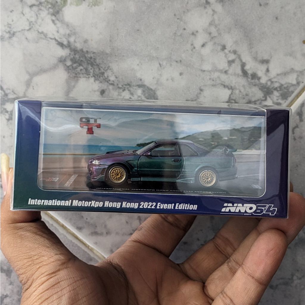 Jual Inno64 Nissan Skyline R34 GT-T Magic Purple IMX HK 2022 | Shopee ...