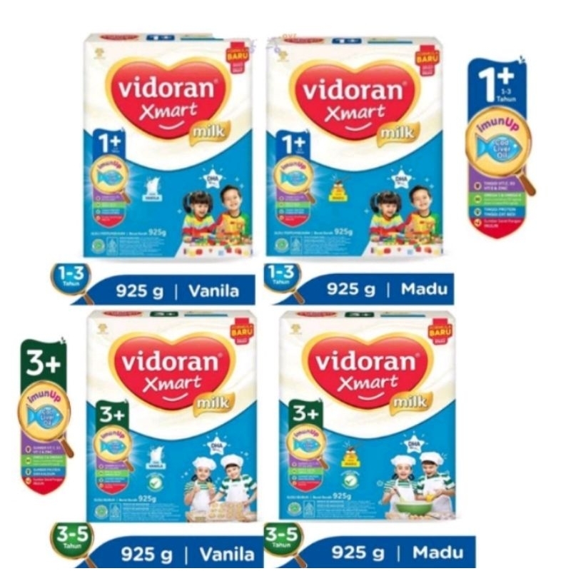 Jual Vidoran xmart 1+ ,3+ Vanila, Madu 925gr | Shopee Indonesia