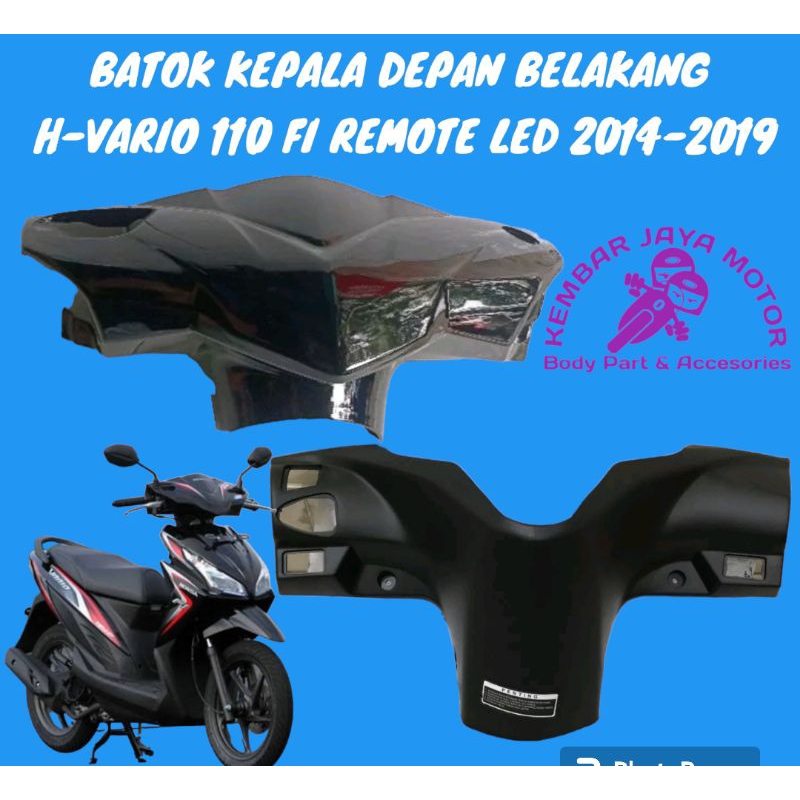 Jual batok kepala depan belakang vario 110 fi hitam 2014-2019 | Shopee ...
