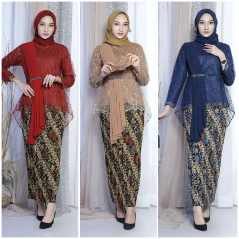 Jual SETELAN KEBAYA SLENDANG AURORA MODERN BAJU KONDANGAN TERBARU ...