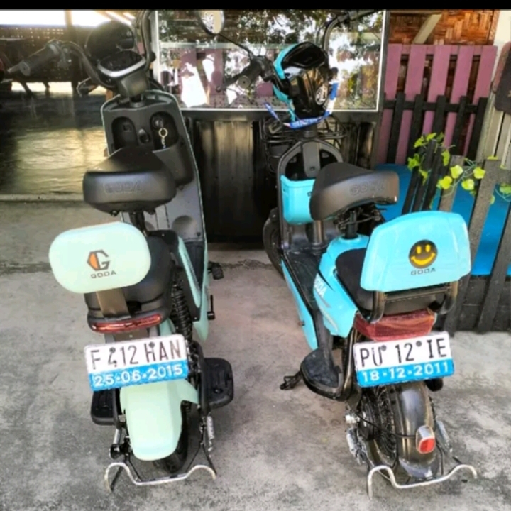 Jual Custom plat nomor sepeda listrik plat sepeda proses cepat 1 hari ...