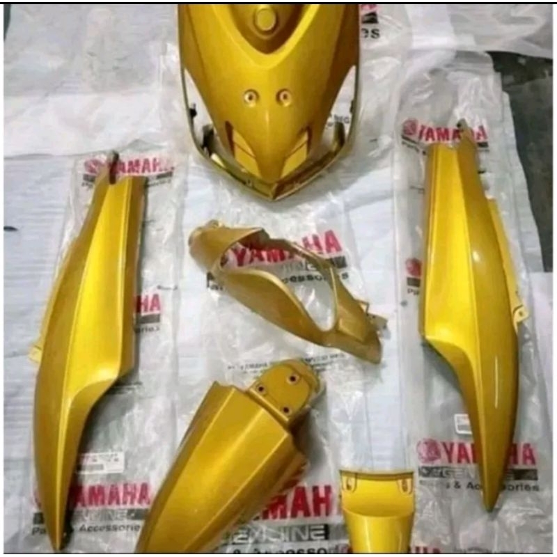 Jual bodi body full set yamaha mio warna kuning mas | Shopee Indonesia