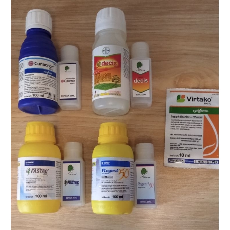Jual REPACK 25 ML INSEKTISIDA CAIR CURACRON 500EC, REGENT 50SC, FASTAC ...