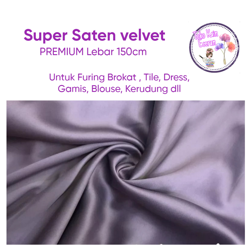 Jual KAIN SATIN VELVET SUPER PREMIUM FURING BROKAT FURING TILE KAIN ...