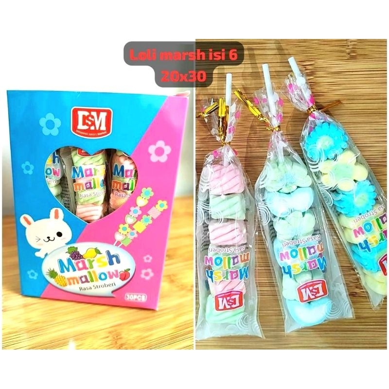 Jual Permen Cemilan Snack Marshmallow Kapas Tusuk Karakter Enam 6 ...